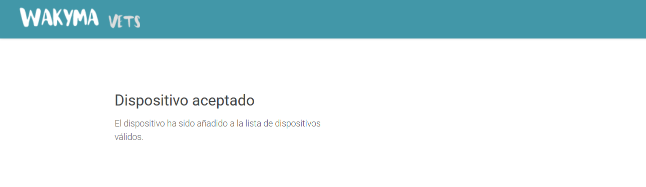 Autenticación por dispositivo – Wakyma Vets